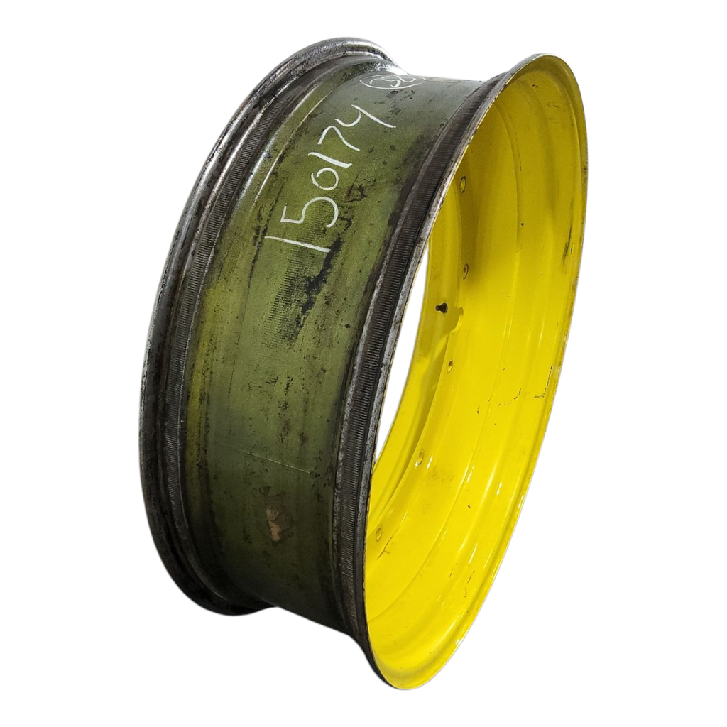 USED 12"W x 38"D, John Deere Yellow 12-Hole Stub Disc 38x12 JD waffle wheels and centers for ...